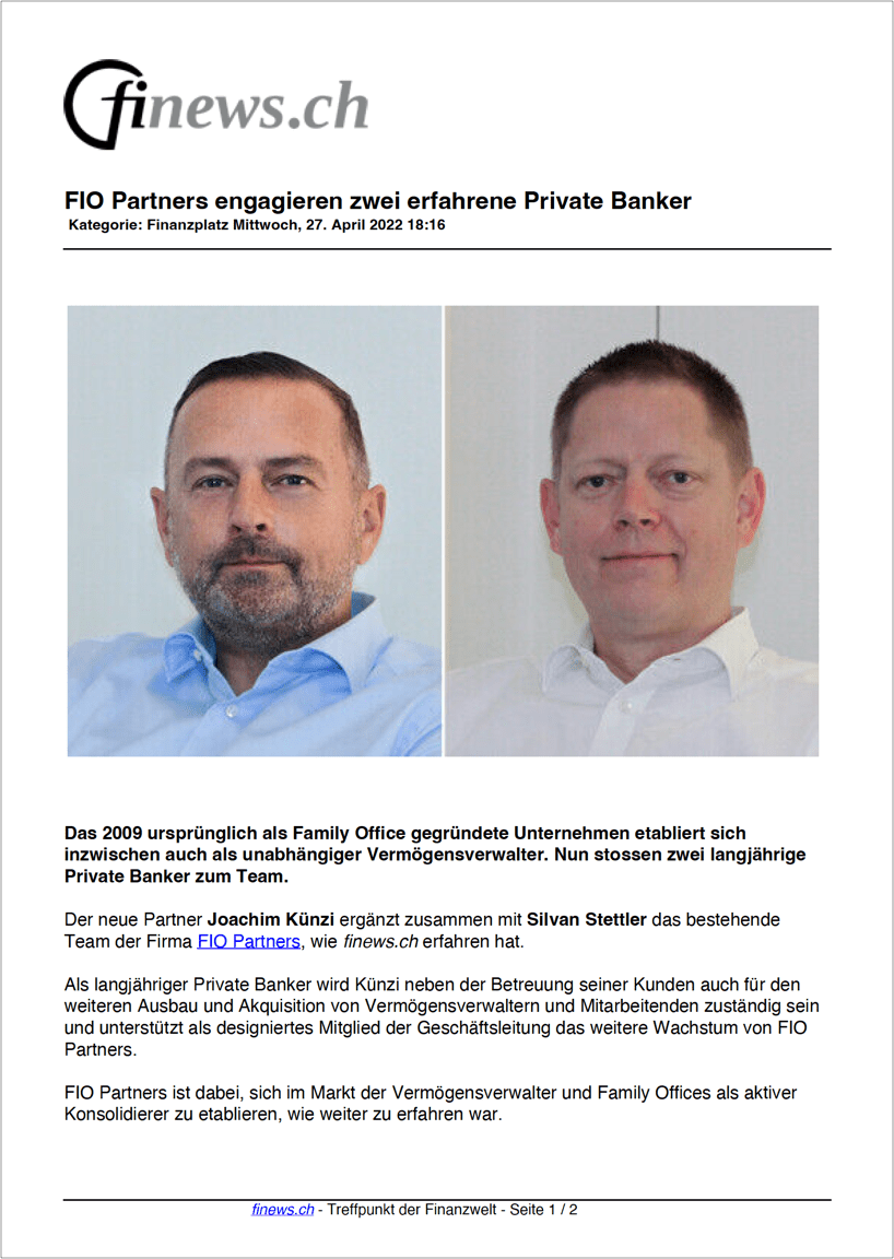 Aktuelles – FIO Partners